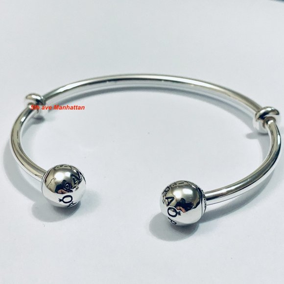 Pandora | Jewelry | Brand New Authentic Pandora Silver Open Bangle ...